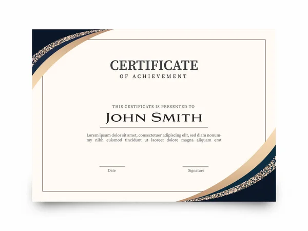 Editable Certificate Excellence Template Design Stock Vector by ...