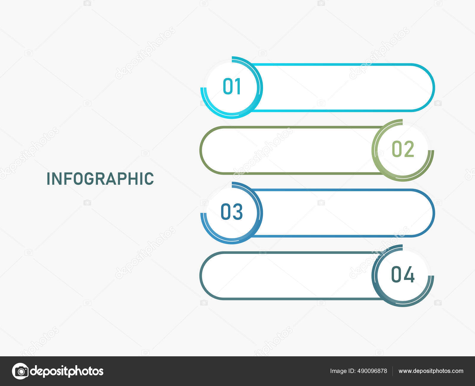 Infographic Template Layout Four Options Copy Space White Background ...
