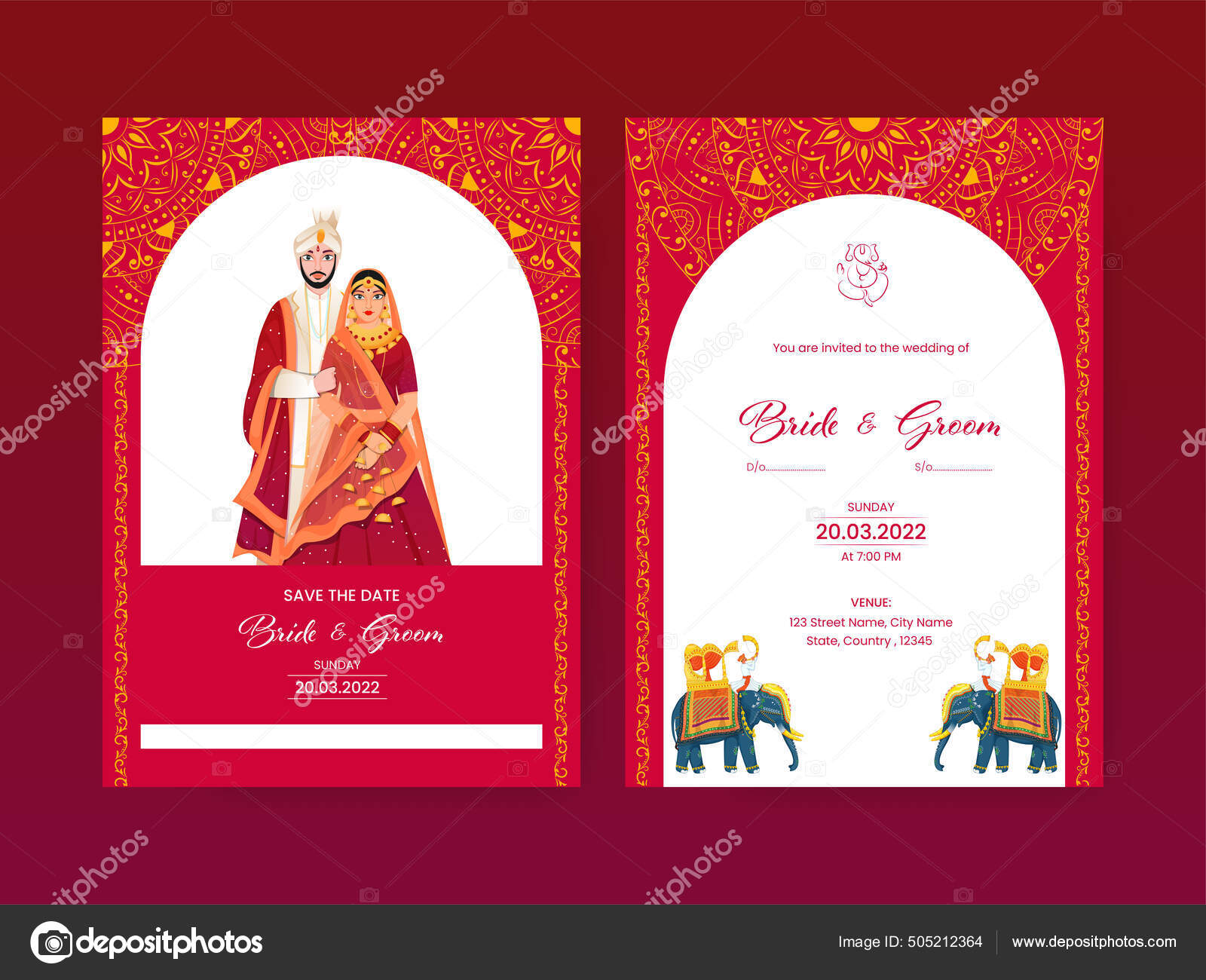 Indian Marriage Card Template