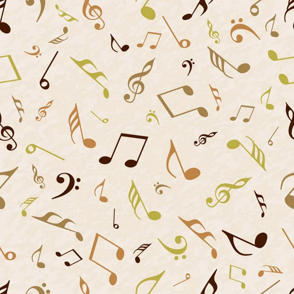 Musical notes with seamless pattern. Stock Vector Image by ...