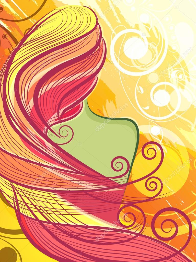 Beautiful girl with spring colors.. Stock Vector Image by ...