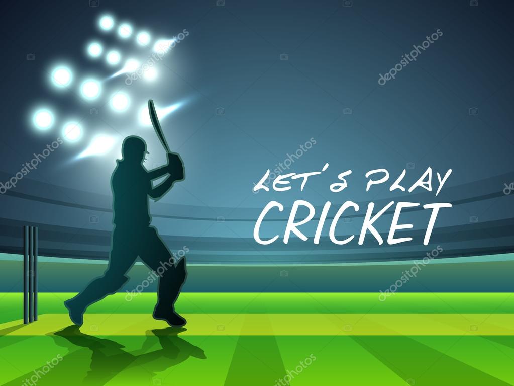 Cricket sports concept with batsman. Stock Vector Image by ...