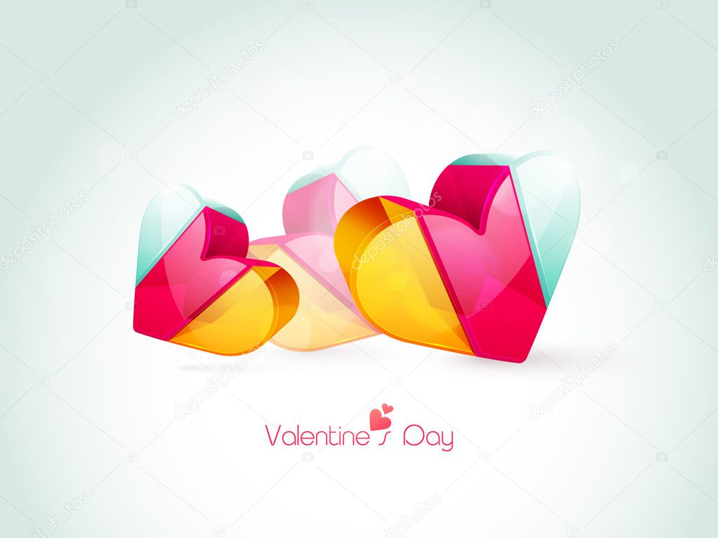 Colorful hearts for Valentine's Day celebration. Stock Vector by ...