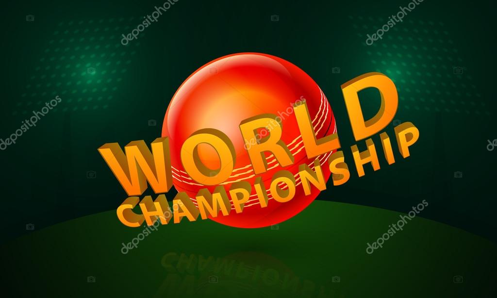 World championship concept with red shiny ball. Stock Vector by ...
