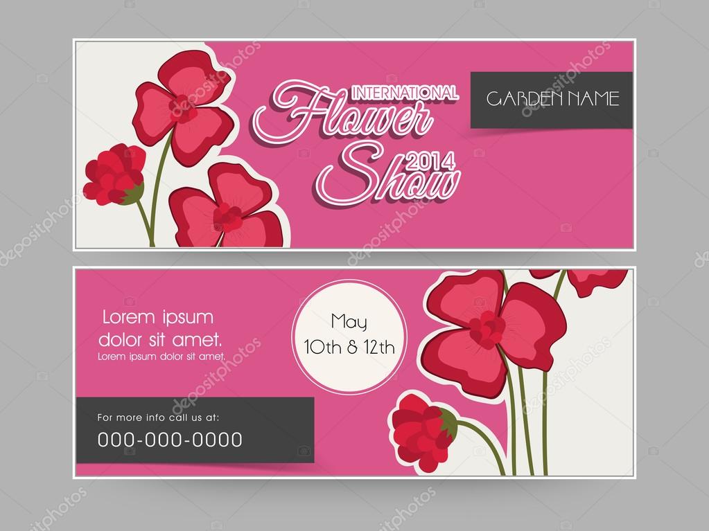 Concept of header for flower show. Stock Vector Image by ...