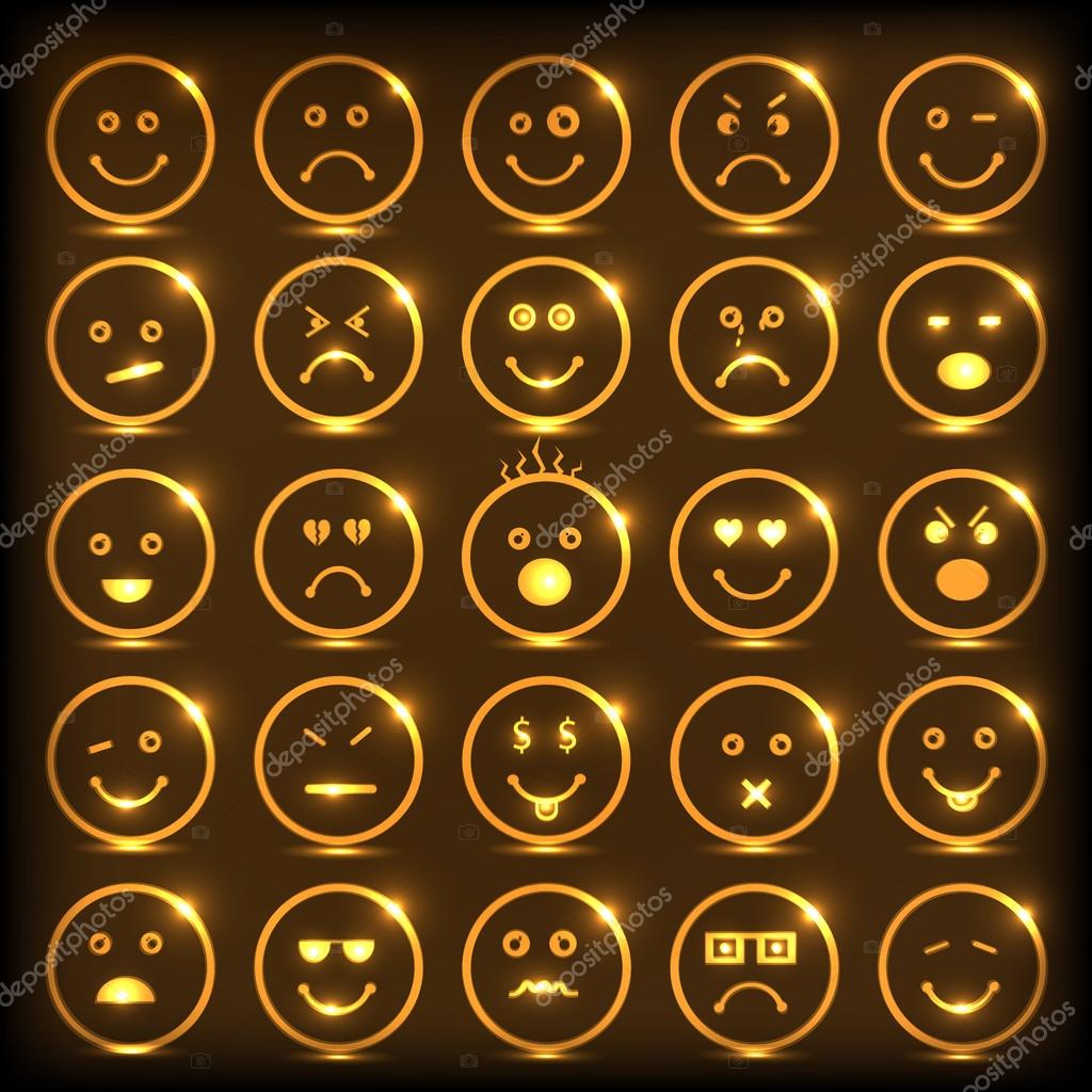 Smiley set with different expressions. Stock Vector by ©alliesinteract ...