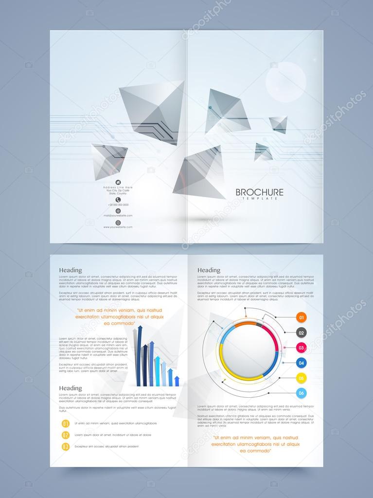 Two pages brochure or flyer for business. Stock Vector by ...