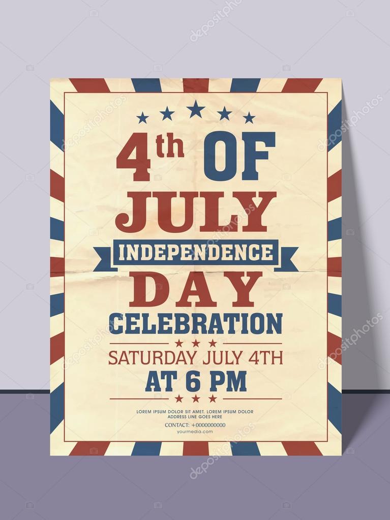 American Independence Day invitation card. Stock Vector Image by ...