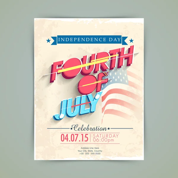American Independence Day invitation card. Stock Vector Image by ...