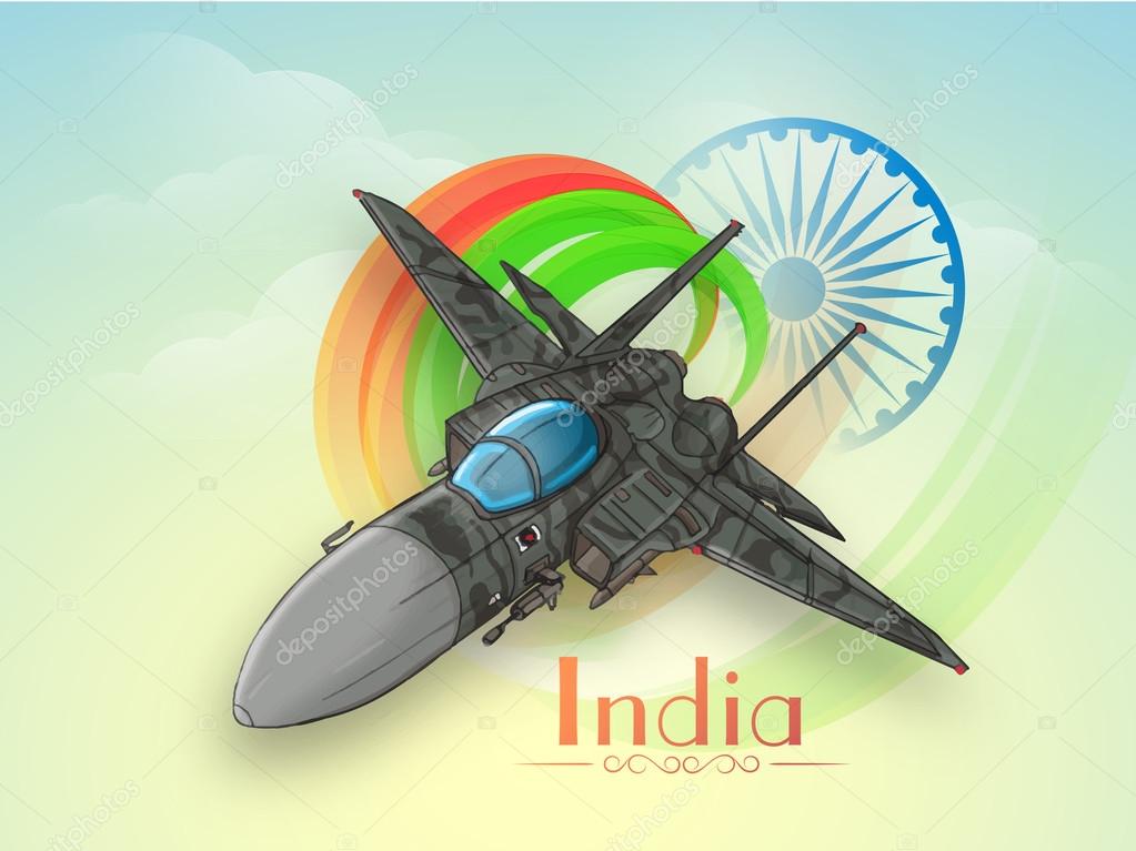 Fighter plane for Indian Independence Day. Stock Vector Image by ...