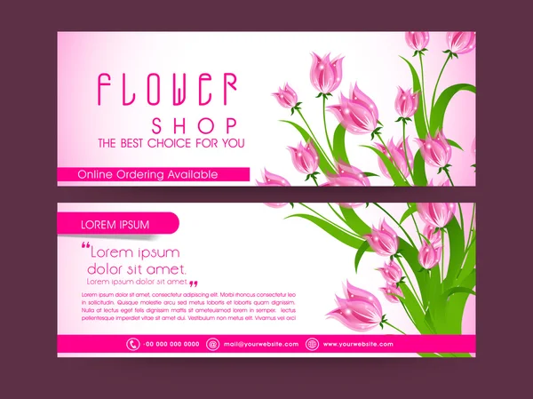 Concept of header for flower show. Stock Vector Image by ...