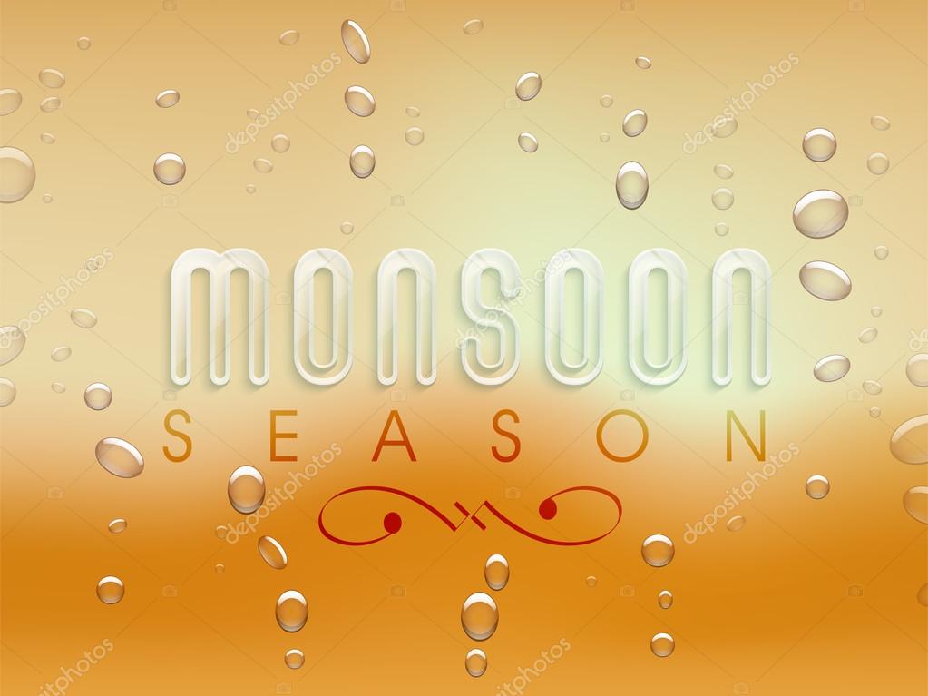Poster or banner design for Monsoon Season. Stock Vector by ...