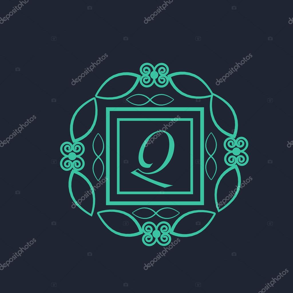 English Alphabet Q for premium monogram. Stock Vector by ...