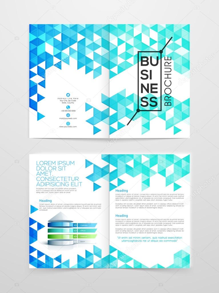 Two page Business Flyer or Brochure design. Stock Vector by ...