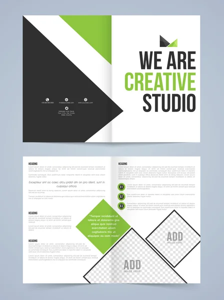 Stylish Two page Business Brochure or Template design. Stock Vector ...