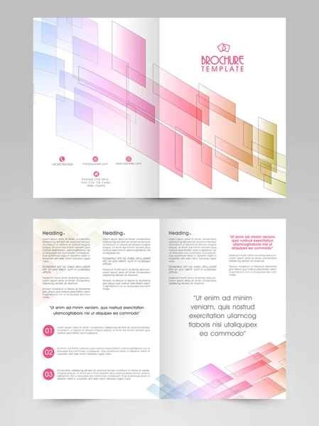 Two page Trifold Brochure, Template or Flyer design. Stock Vector Image ...