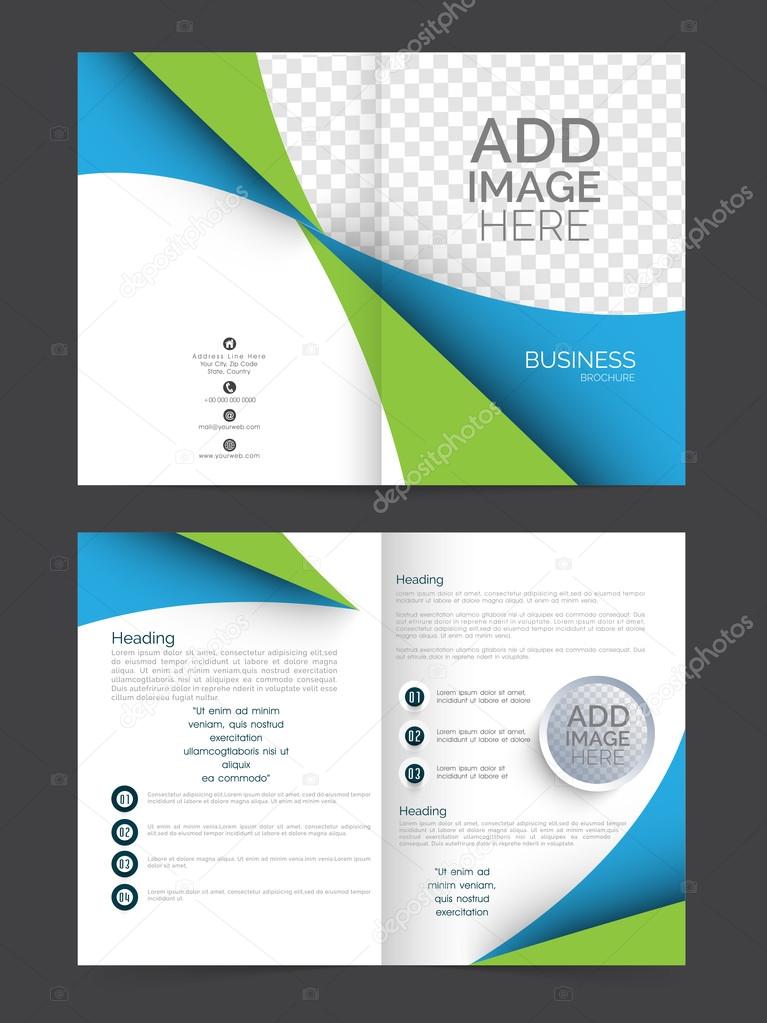 Stylish Two page Business Brochure or Template design. Stock Vector ...