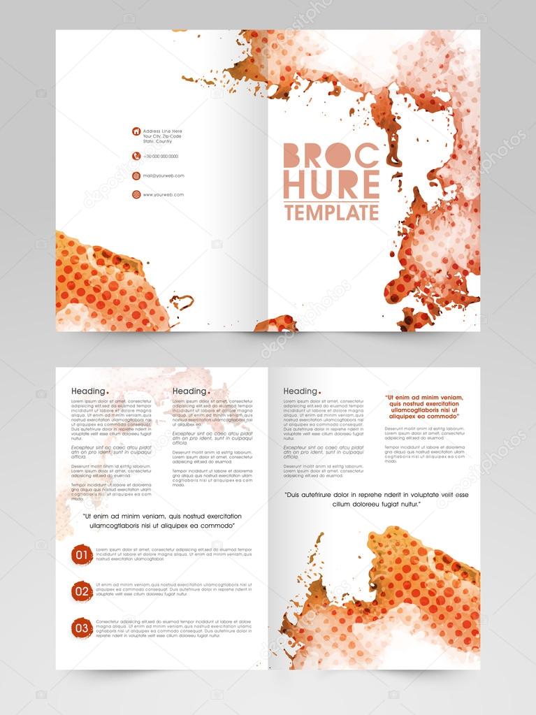 Two page Business Brochure or Template. Stock Vector Image by ...