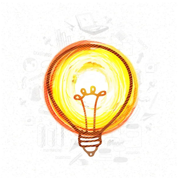 Imágenes: un foco de idea | Foco creativo concepto de Idea — Vector de ...