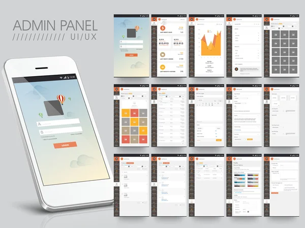 Mobile UI, UX and GUI for Online Money Transfer. — Stock Vector ...