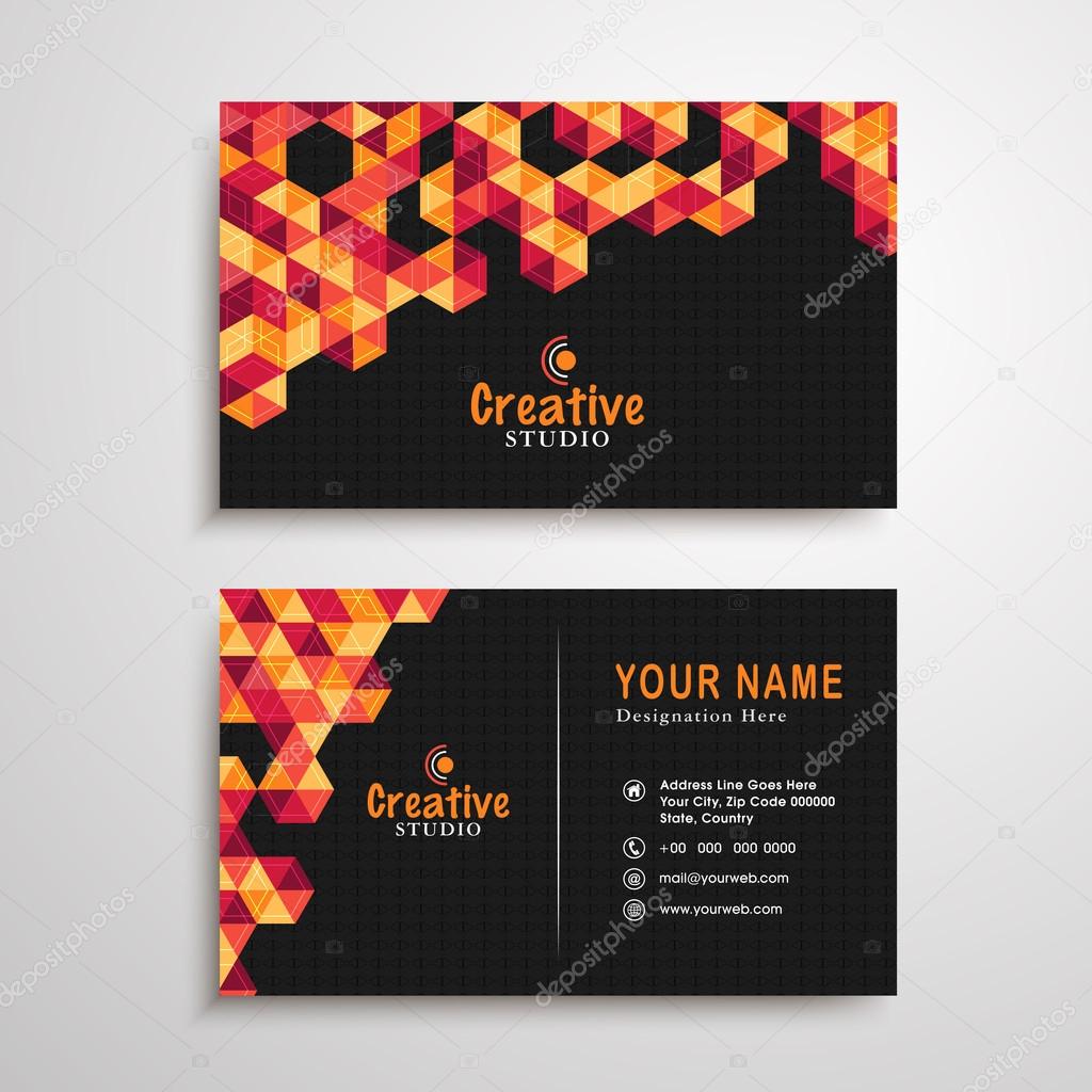 Horizontal Business Card or Visiting Card. Stock Vector by ...