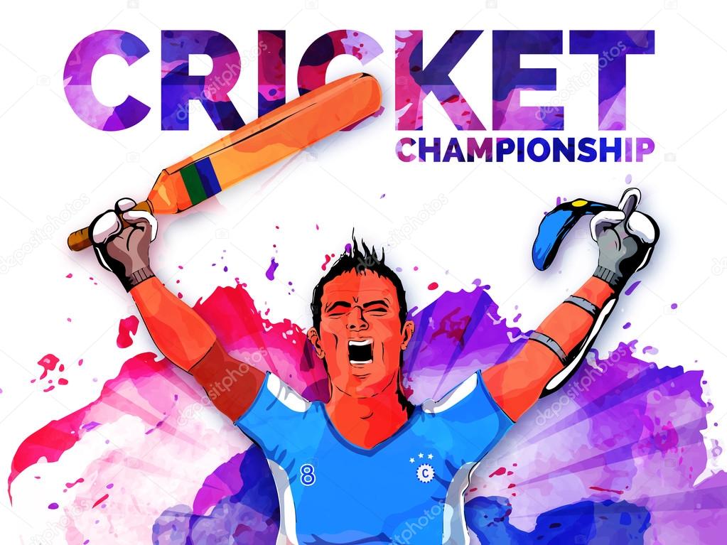 Cricket Player in winning pose. Stock Vector Image by ©alliesinteract ...