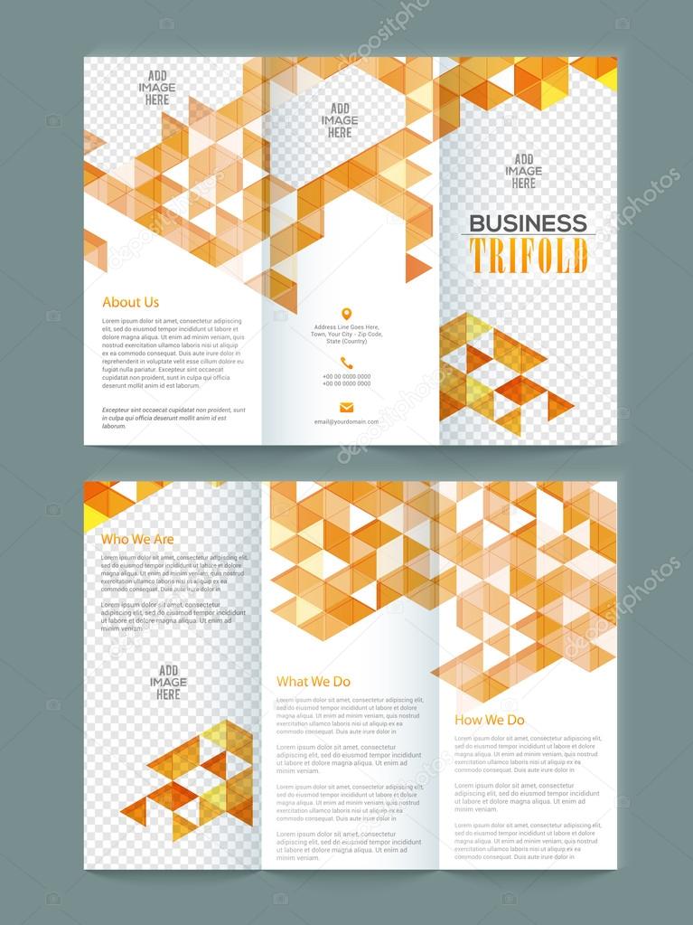 Two page Trifold Brochure, Template or Flyer design. Stock Vector Image ...