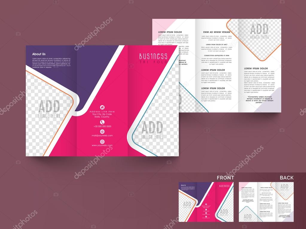 Two page Trifold Brochure, Template or Flyer design. Stock Vector by ...