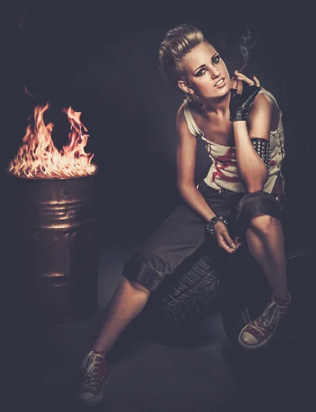 Punk girl smoking Stock Photos, Royalty Free Punk girl smoking Images ...