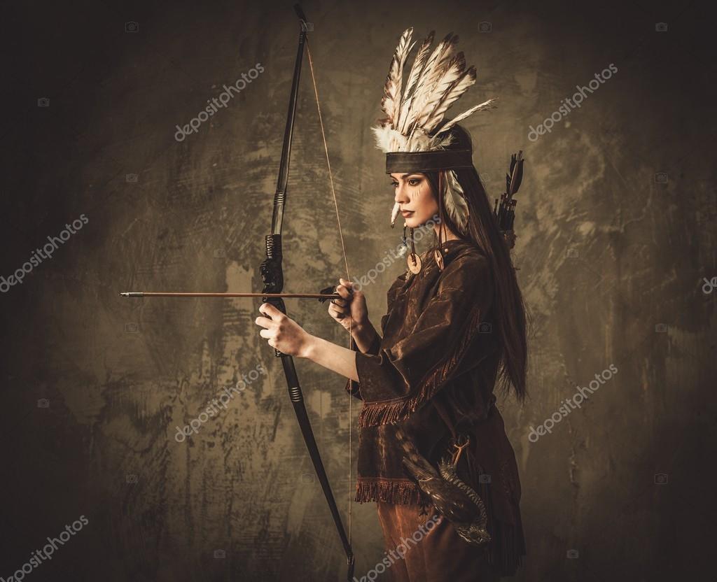 Indian Shooting Bow And Arrows