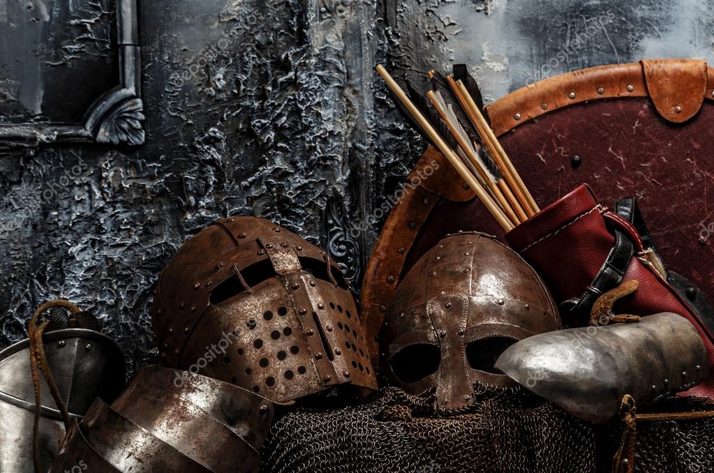 Brown armours on gray background Stock Photo by ©fxquadro 65256763