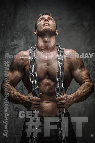 Muscular male holds the chain Stock Photos, Royalty Free Muscular male ...
