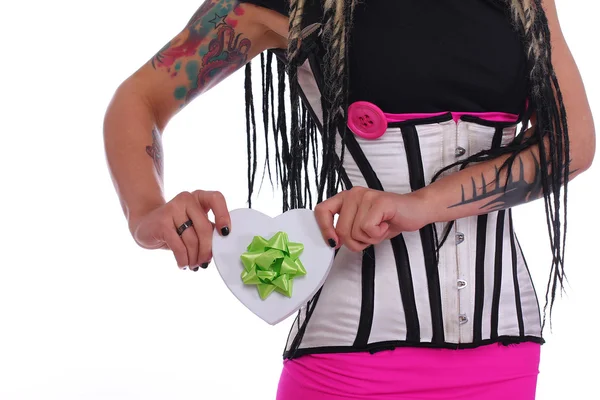 Full body picture of emo girl. — Stock Photo © fxquadro #90891328