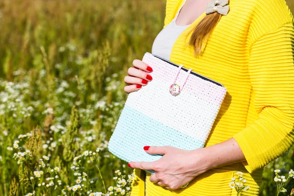 Tablet computer in a knitted cover - Stock Image - Everypixel