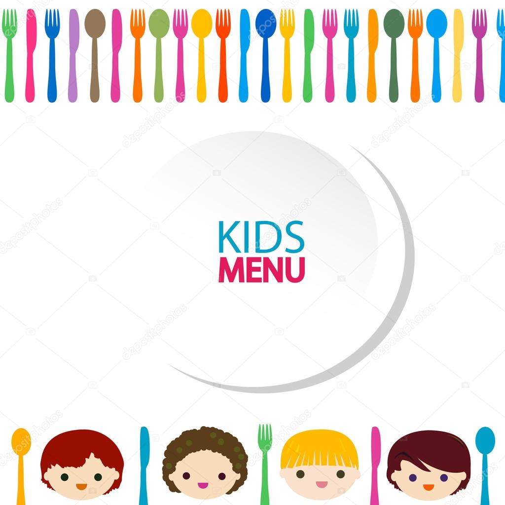 Menu kids faces background Stock Vector Image by ©dip2000 #104197934