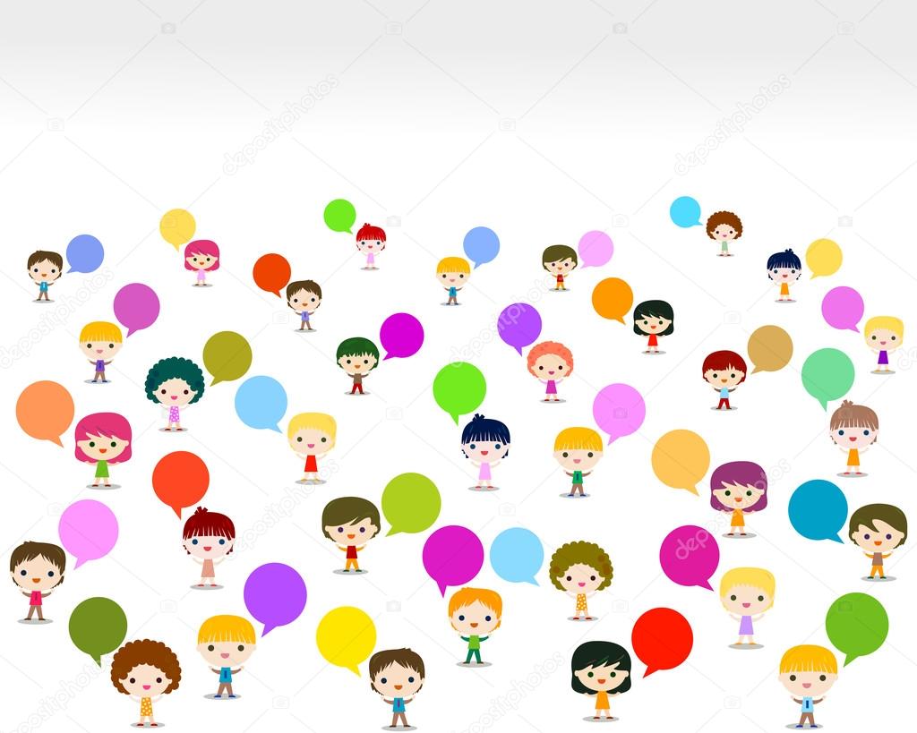 Kids talking pattern background Stock Vector Image by ©dip2000 #104198066