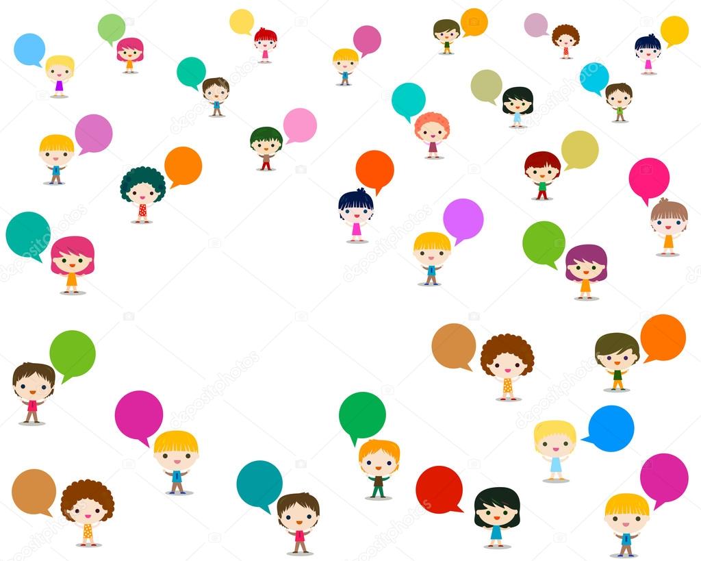 Kids talking background illustration Stock Vector Image by ©dip2000 ...