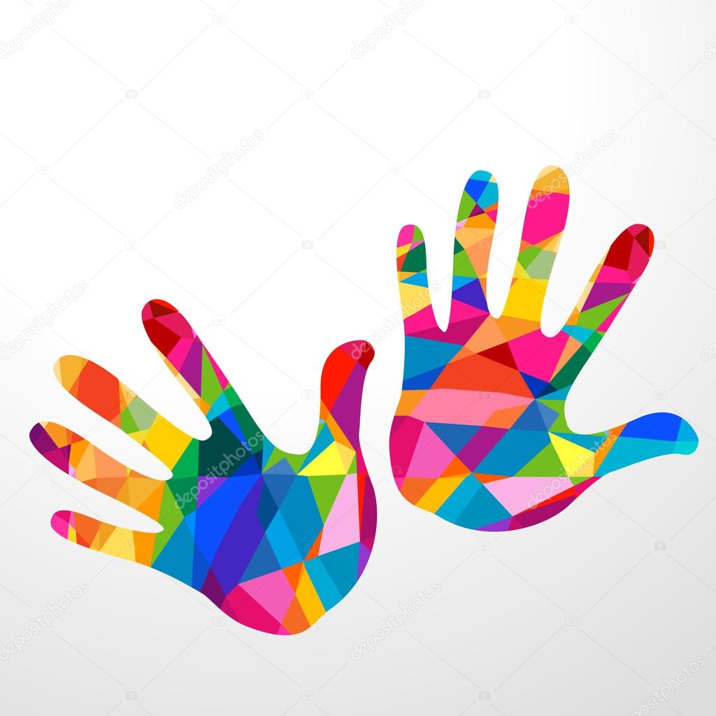 Hands colorful illustration Stock Vector Image by ©dip2000 #104957452
