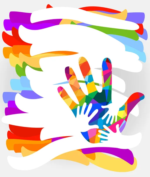 Colorful up hands — Stock Vector © CamillaCasablanca #64045069