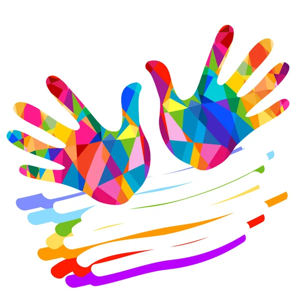 Hands colorful illustration Stock Vector Image by ©dip2000 #104957452