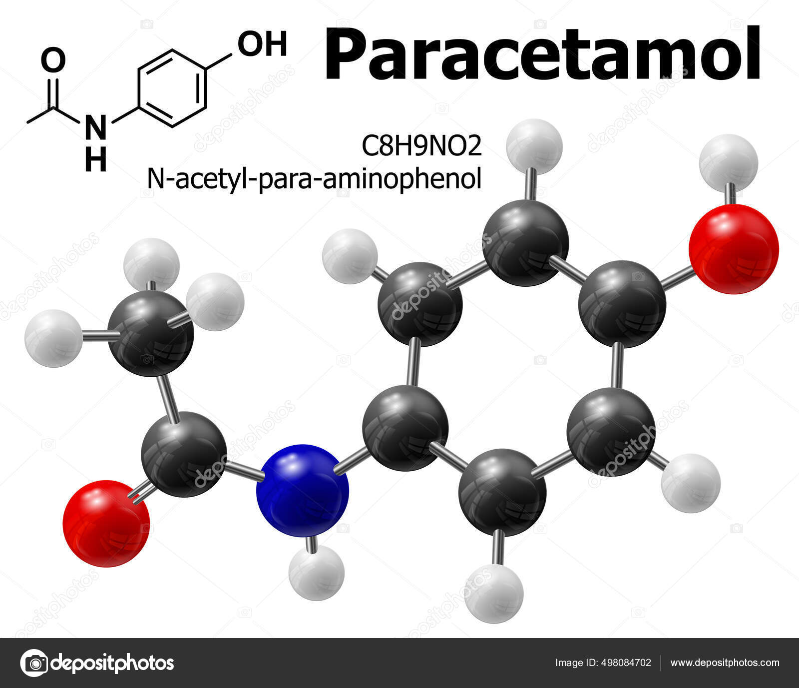 Paracetamol Structural Formula