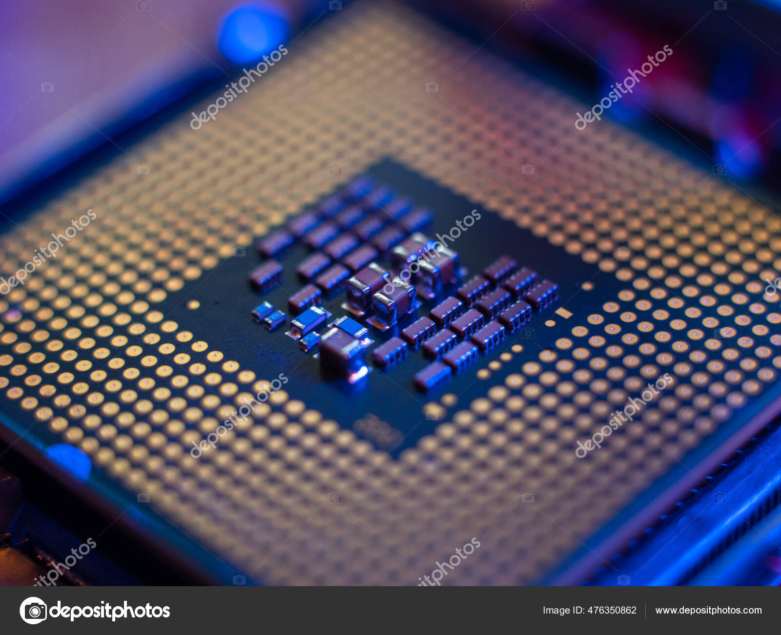 Microchips, computer boards, close-up, low depth of field, Stock Photo ...