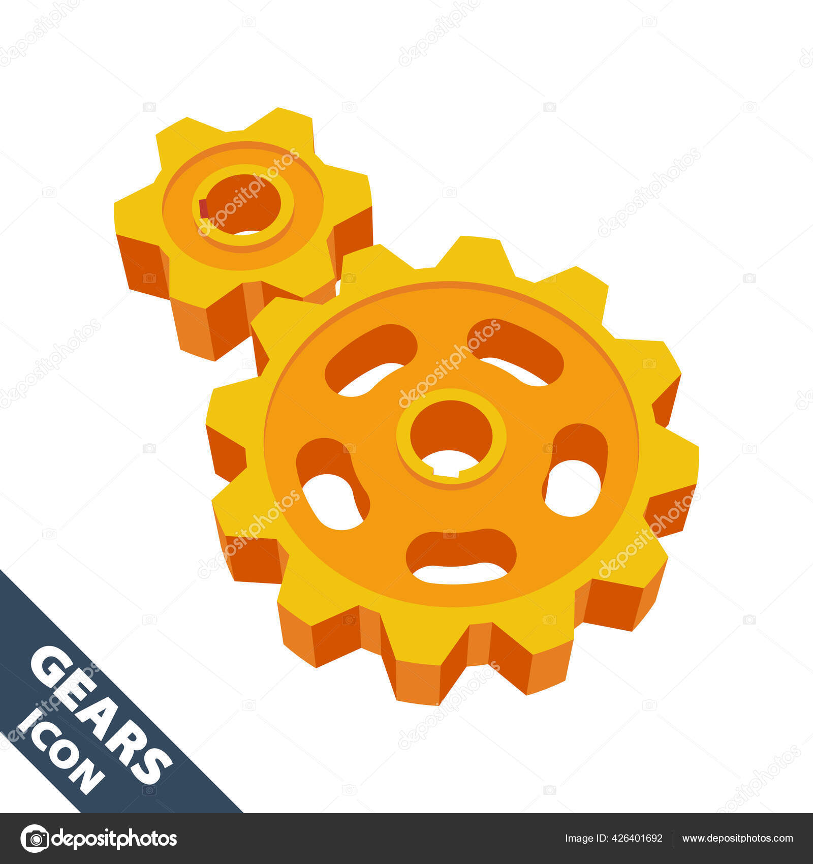3d Gear Icon