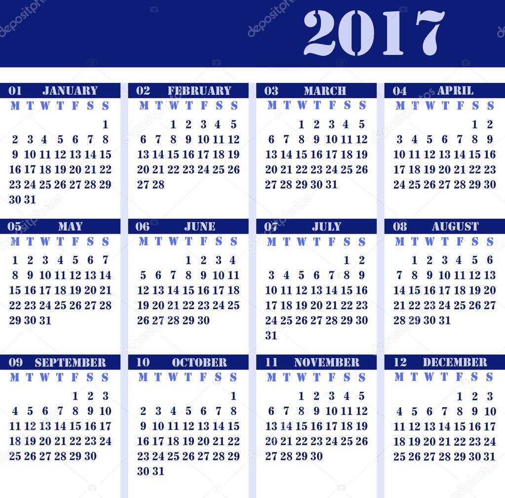 Portada Transparente Del Calendario 2017