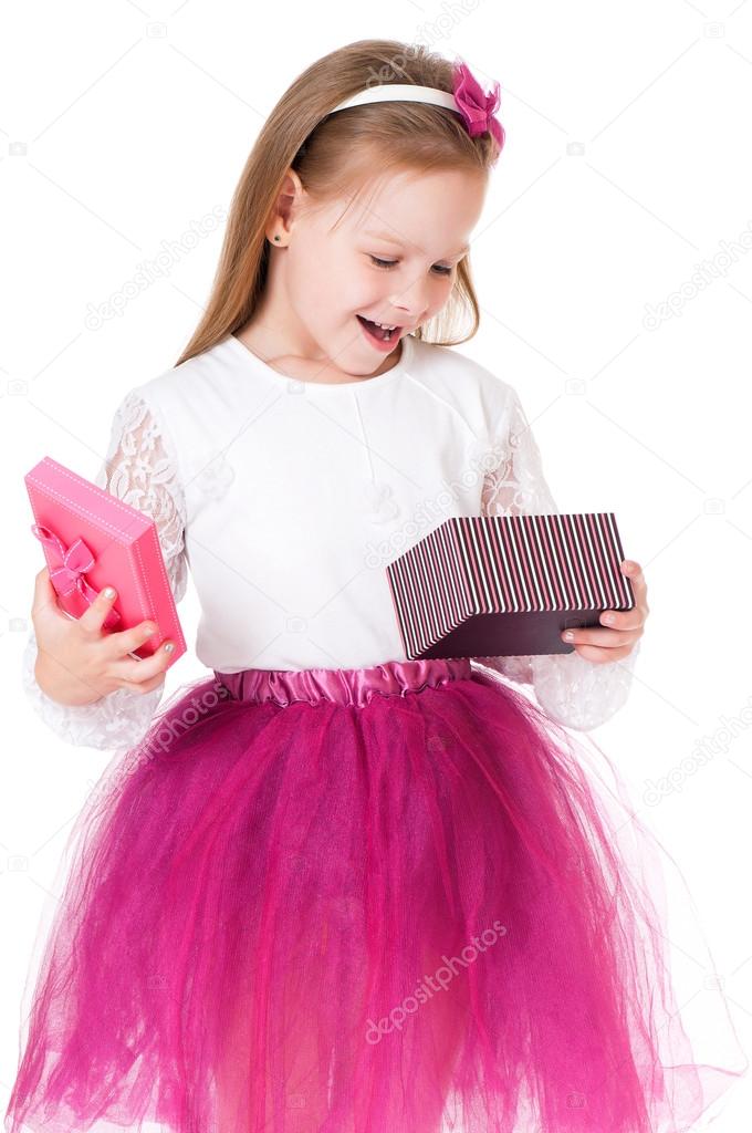 Girl with gift box Stock Photo by ©DenisNata 52954653