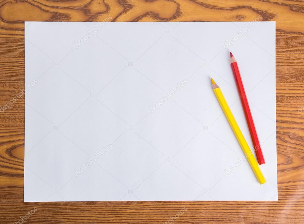 White paper and color pencil Stock Photo by ©tehcheesiong 95166410