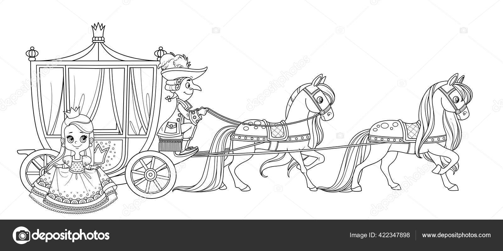 Princess Carriage Coloring Pages