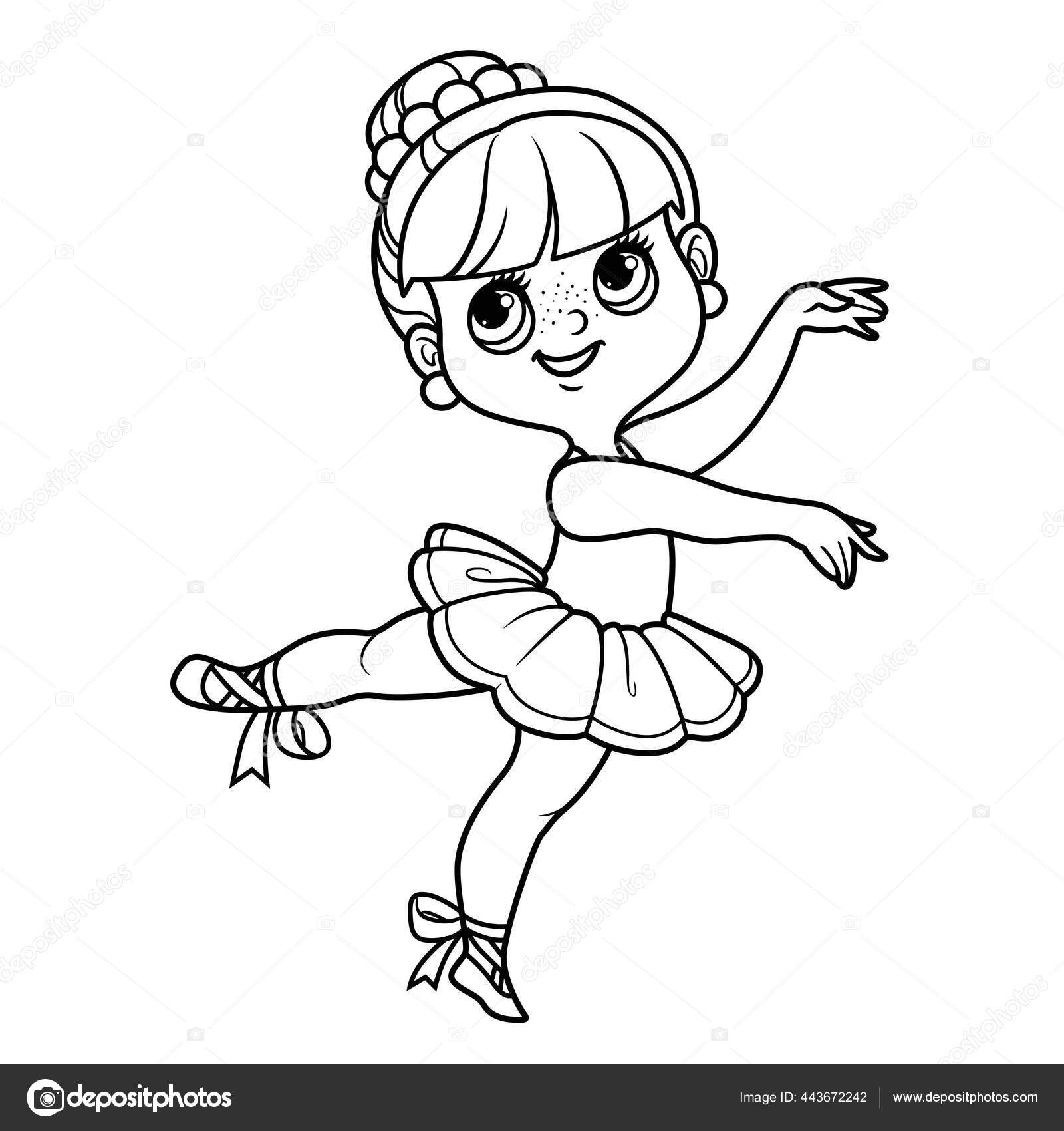 Little Girl Ballerina Clipart Black And White