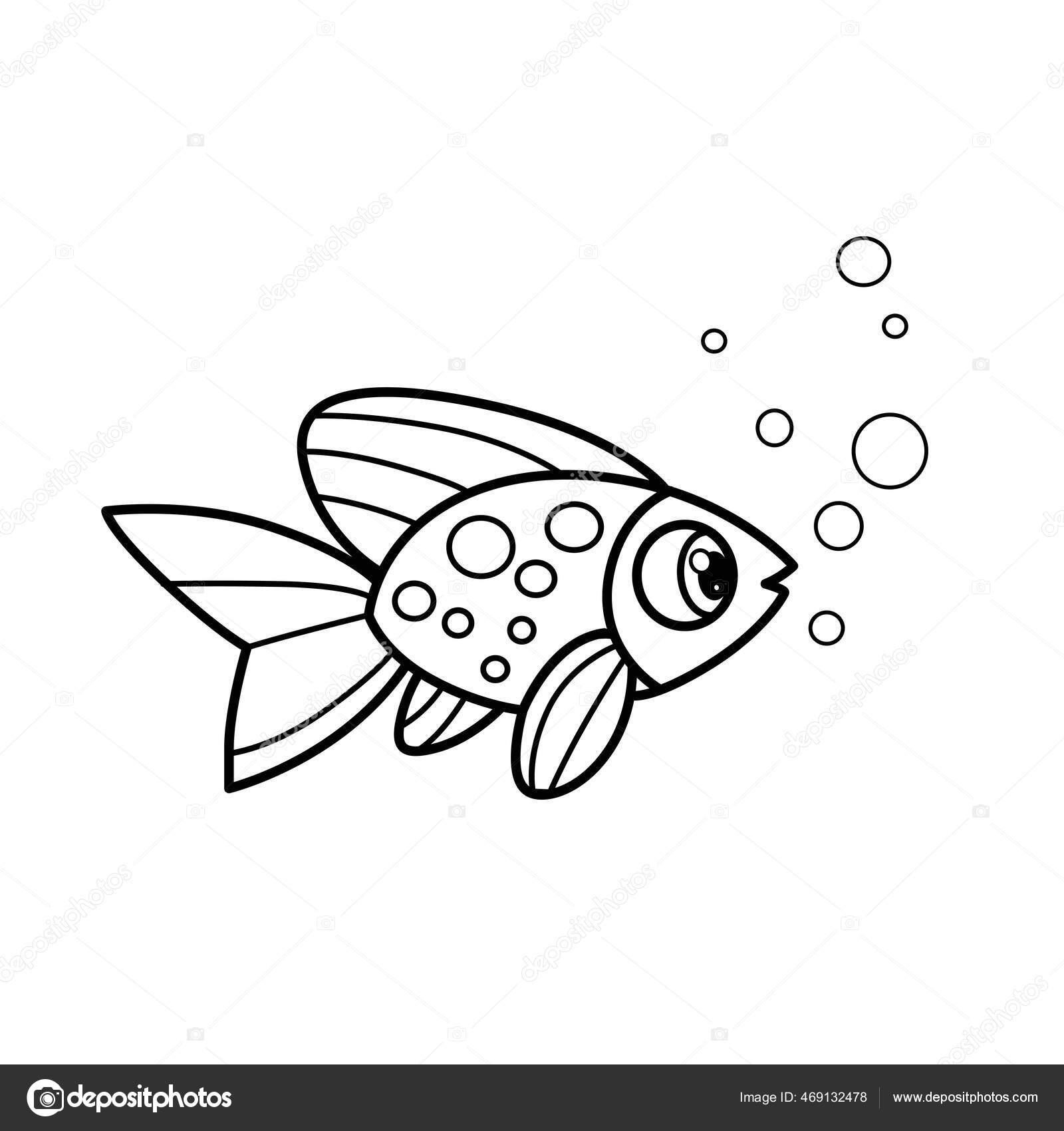 Fish Outline Coloring Page