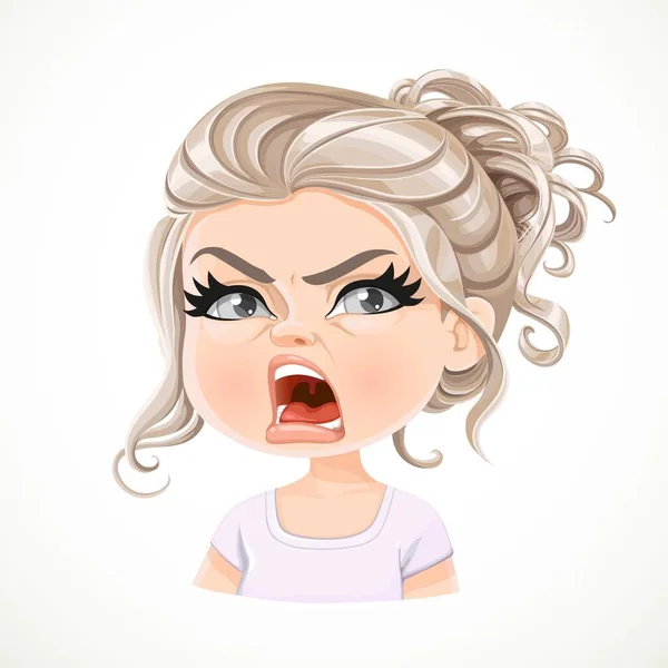 Beautiful Angry Aggressive Smiling Cartoon Brunette Girl Hair Shifted ... Beautiful Angry Aggressive Smiling Cartoon Brunette Girl Hair Shifted ...